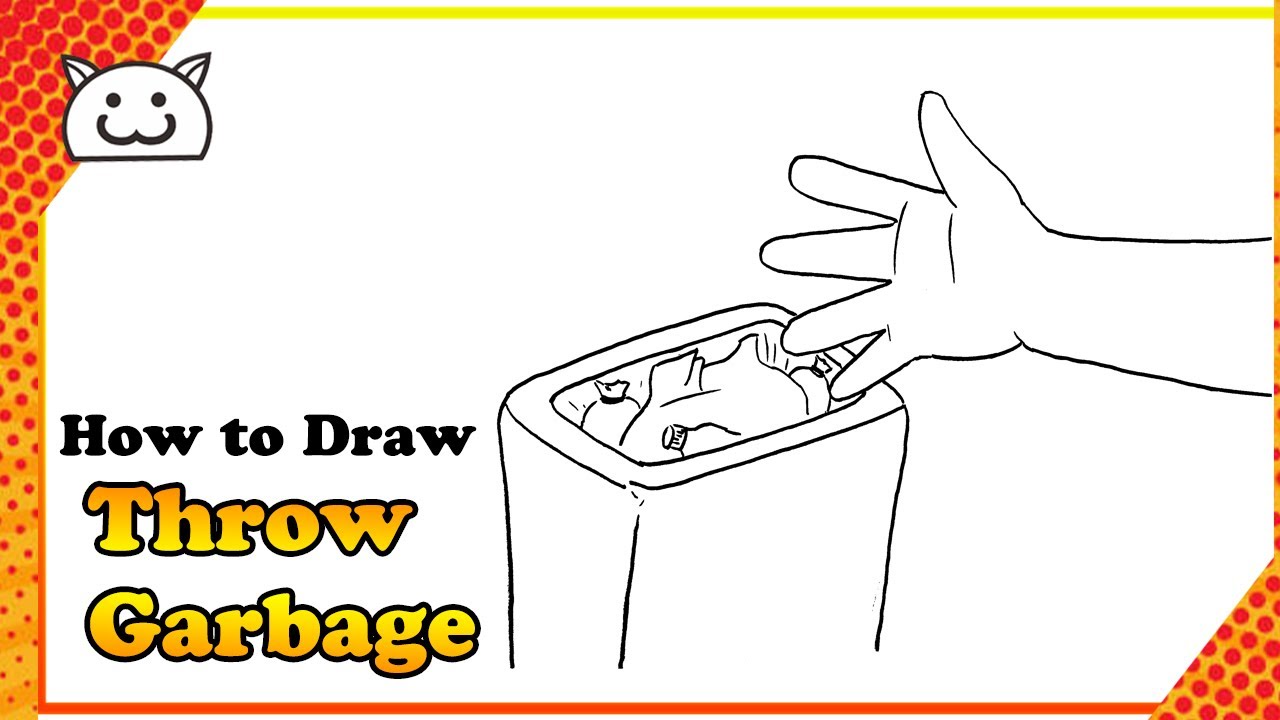 How to Draw Throw Garbage - YouTube