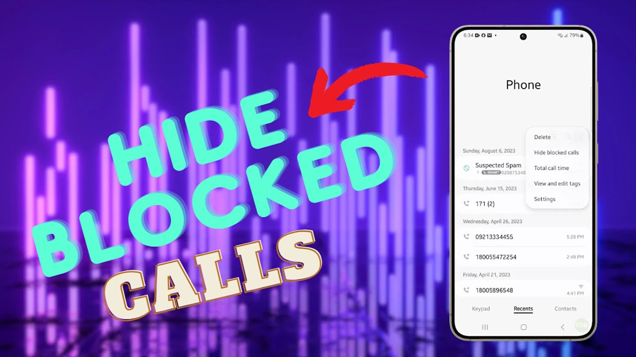 How to Show/Hide Blocked Calls In Recent List on Galaxy S24 - YouTube