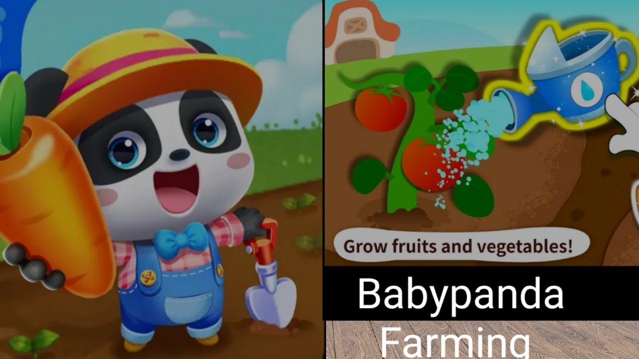 Baby panda Farming | farming cartoon | baby cartoon | kids cartoon ...