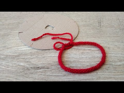 Kartondan Bileklik Yapımı /Kumihimo Bracelet 1