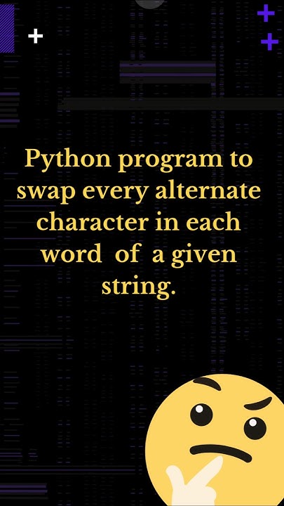 swap alternate characters in each word#python#coding - YouTube