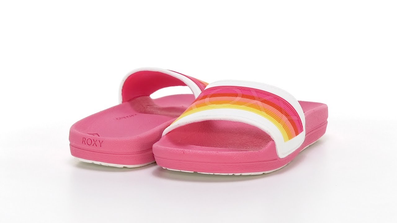 Roxy Kids RG Slippy LX (Little Kid/Big Kid) SKU: 9589980 - YouTube