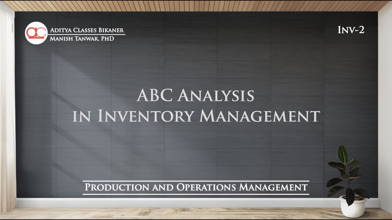 Inv-2 | ABC Analysis for Classification of Inventory in inventory ...
