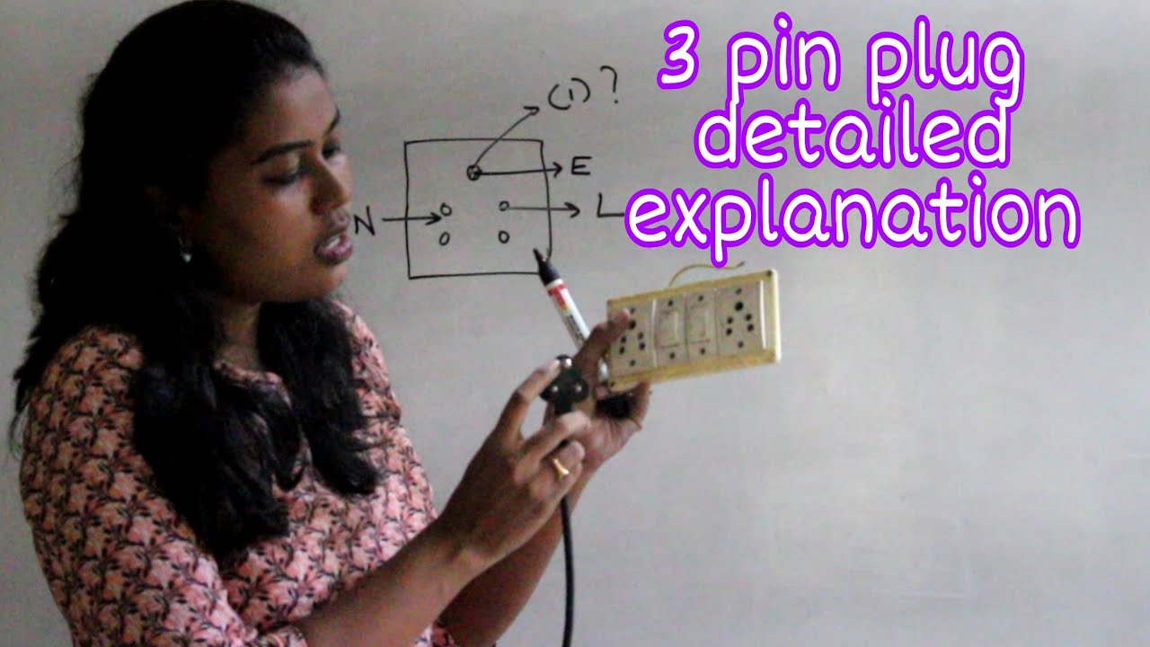 3 Pin plug working | Why third pin is larger in 3 pin plug | Phase ...