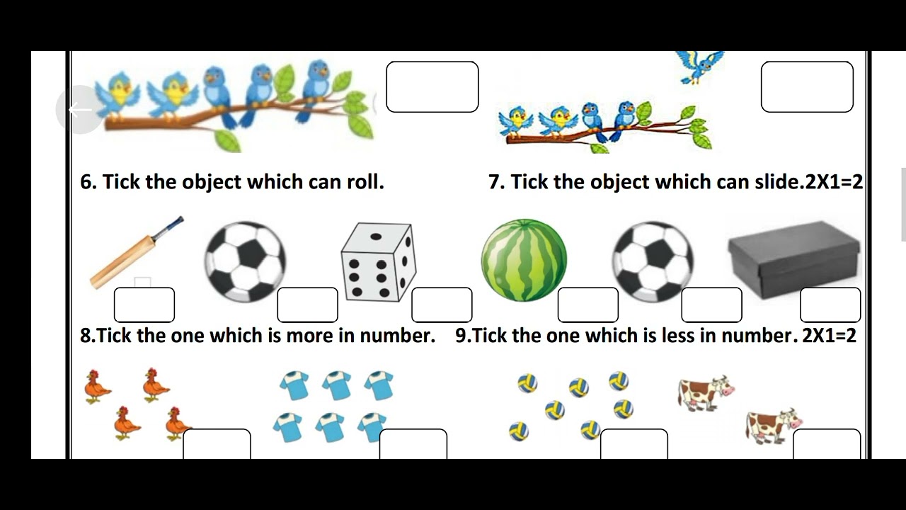 SA-1 | 1st standard - Mathematics - Model question paper - YouTube