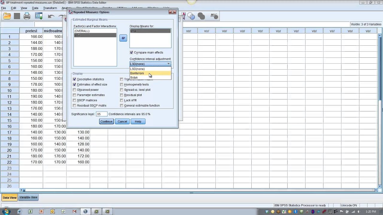 How to Use SPSS: One-Way Repeated Measures ANOVA - YouTube
