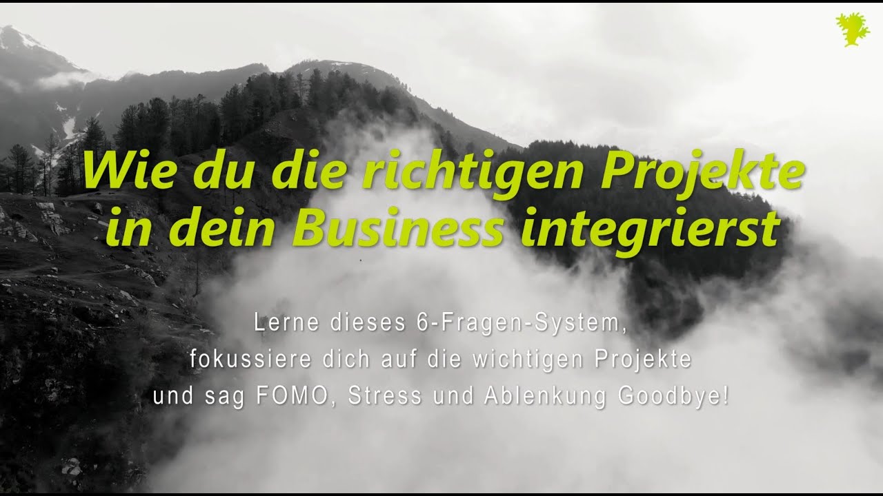 Wie du dierichtigen Projekte in dein Businessintegrierst - Einführung ...