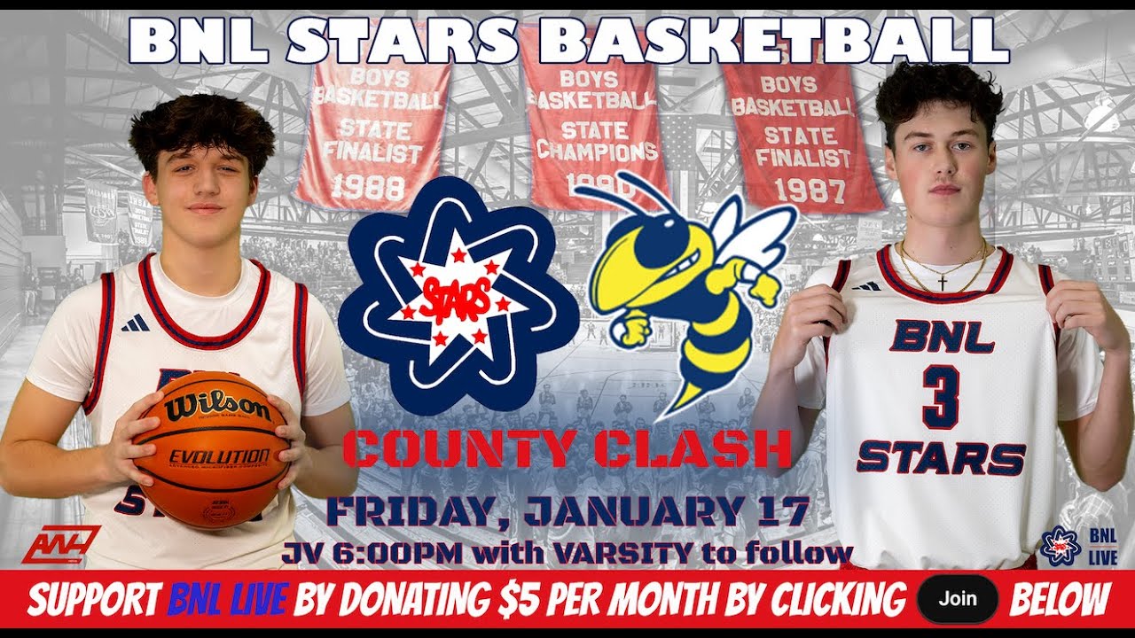 BNL LIVE: BNL STARS BASKETBALL vs MITCHELL - YouTube