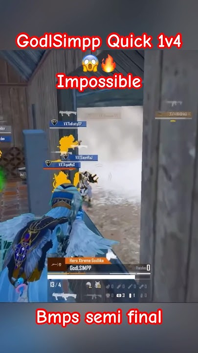 GodlSimpp Quick 1v4 😱🔥 BMPS Semi final #pubgmobile #ytshorts - YouTube