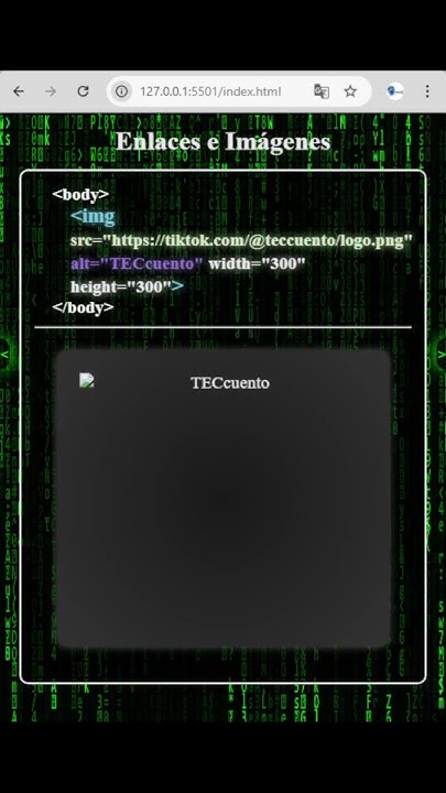 Enlaces e Imágenes: Imágenes #teccuento #html #css #javascript #tutorial #programacion - YouTube
