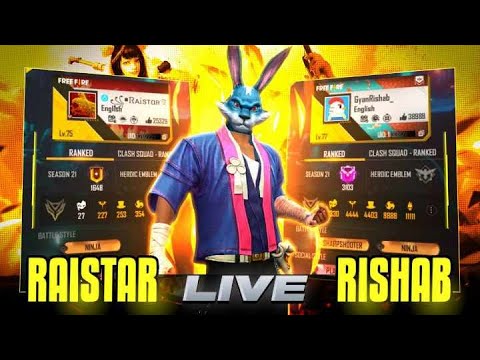 RAISTAR & R2 GAMING 1M LIVE RANK PUSH🔥 Garena Free Fire ! 1 vs 4 GUILD ...
