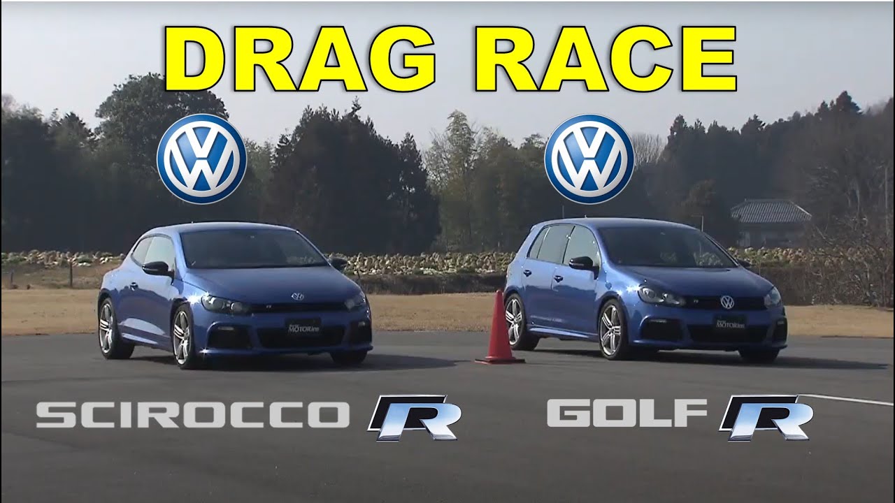 Drag Race #127 | Volkswagen Golf R vs Scirocco R - YouTube