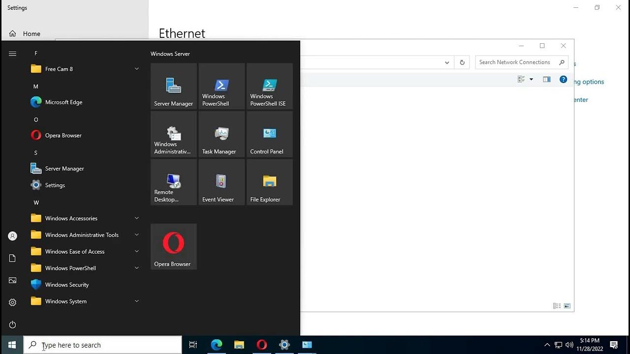 How to configure Static IP Address on a Windows Server 2022 Server ...