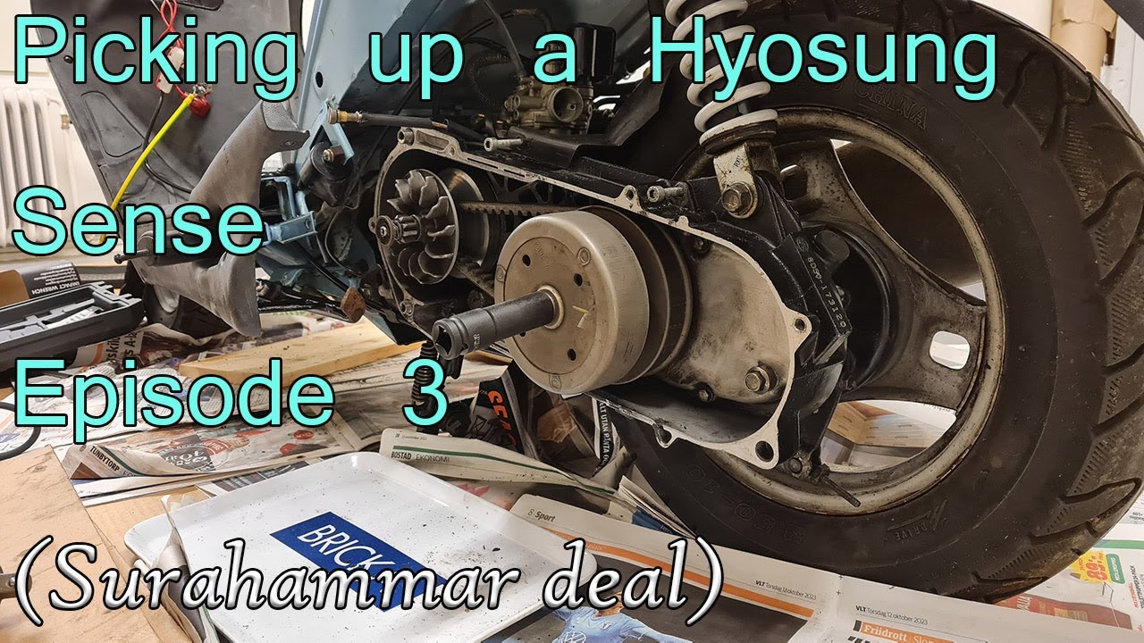 Picking up a Hyosung Sense 2001in Surahammar Ep 3 - YouTube