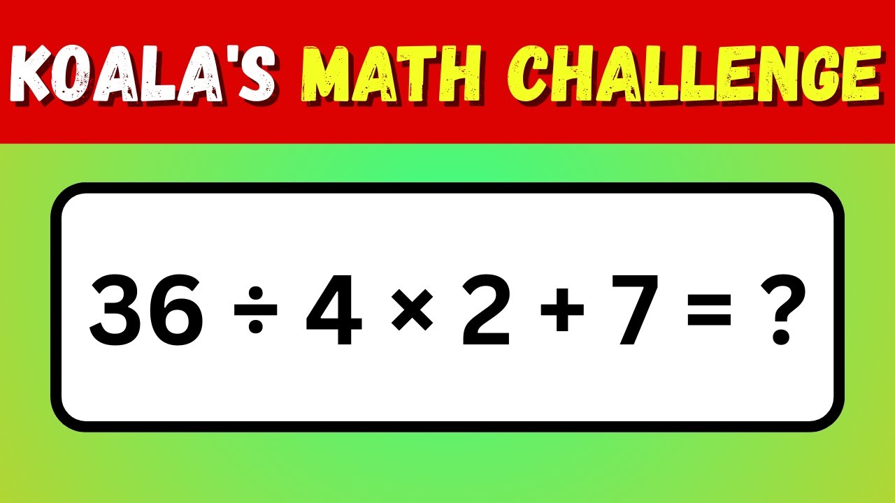 ⏱️ Beat the Clock Math Showdown | Easy, Medium, Hard | Math with Koala ...