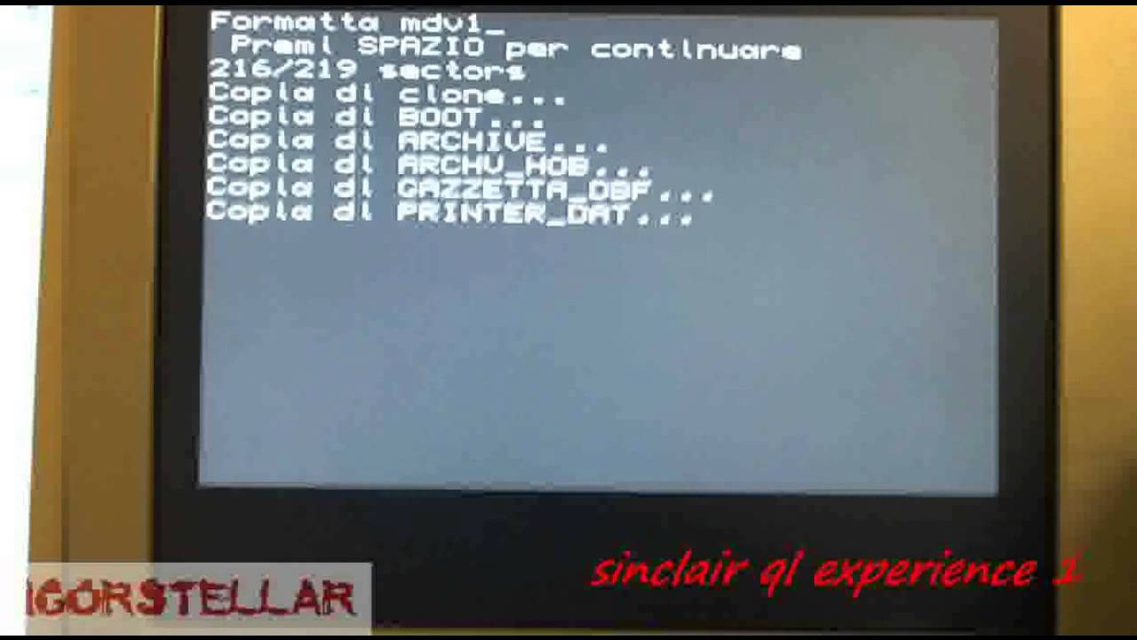 SINCLAIR QL USARE I MICRODRIVE 1 - YouTube