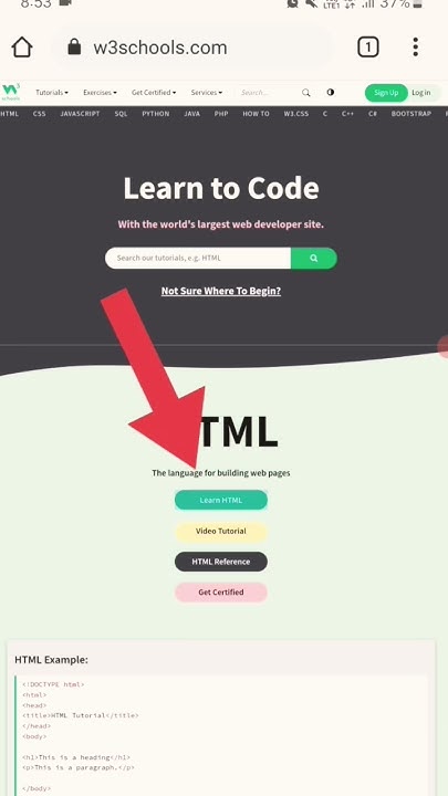 how to learn coding in mobile bast website - YouTube