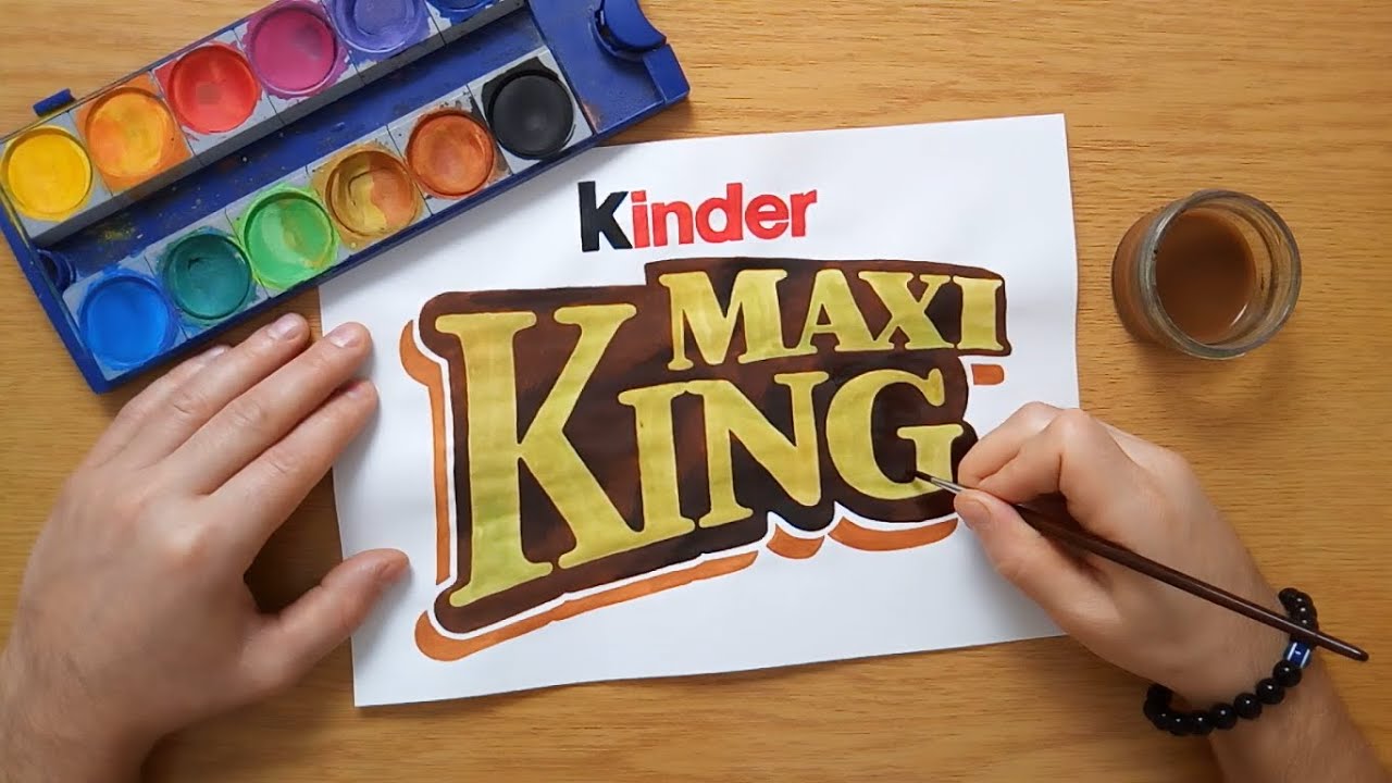 How to draw the Kinder Maxi King logo - YouTube