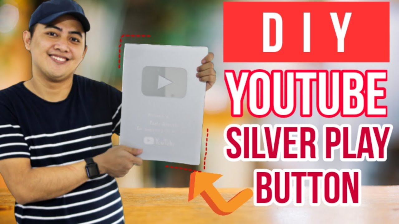 HOW TO MAKE A YOUTUBE SILVER PLAY BUTTON - YouTube
