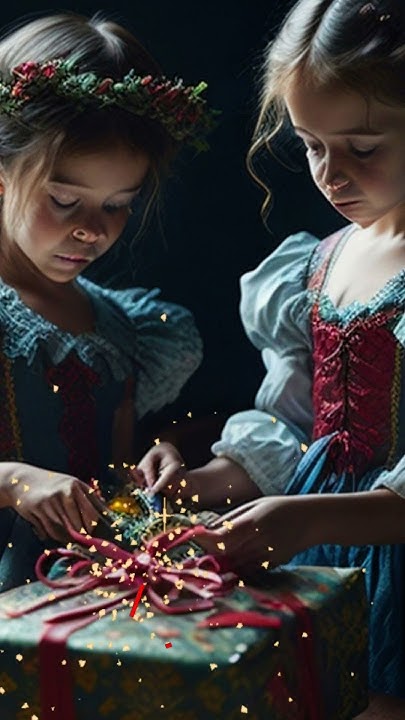 Yuletide Delights🎄Enchanting Yuletide Moments🎁Victorian Children's Gift Unwrapping🎀 ...