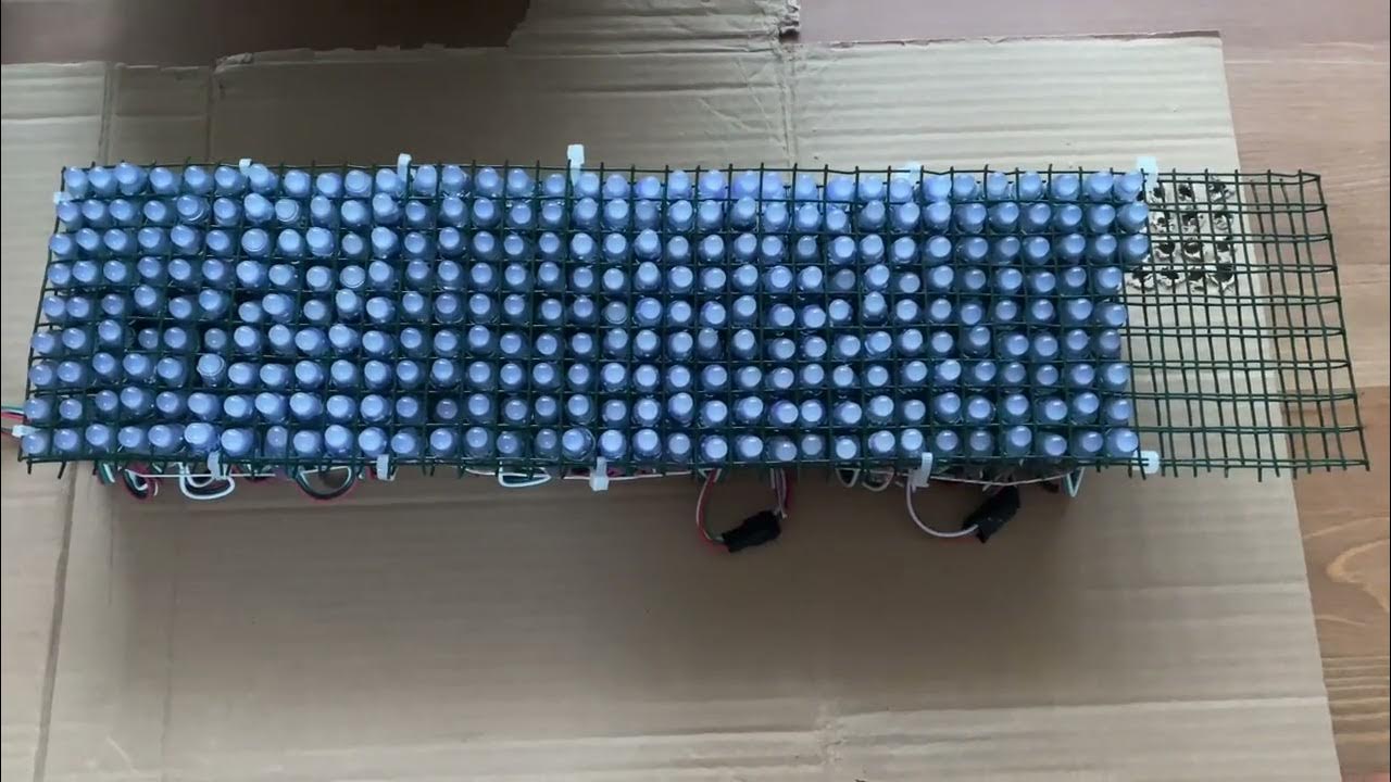 Home made Led matrix using WLED - YouTube