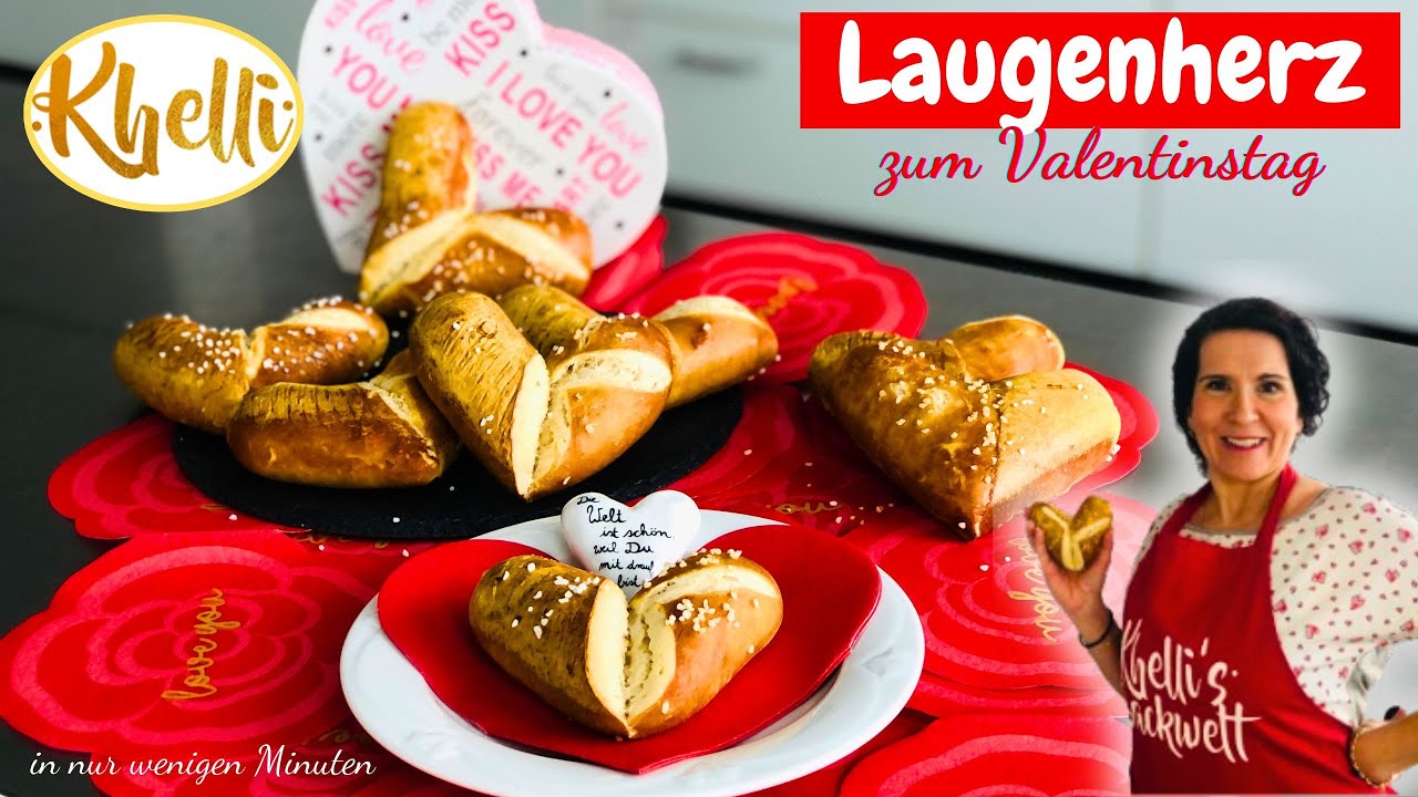 Laugenherz zum Valentinstag/Muttertag/ einfach in wenigen Minuten ...