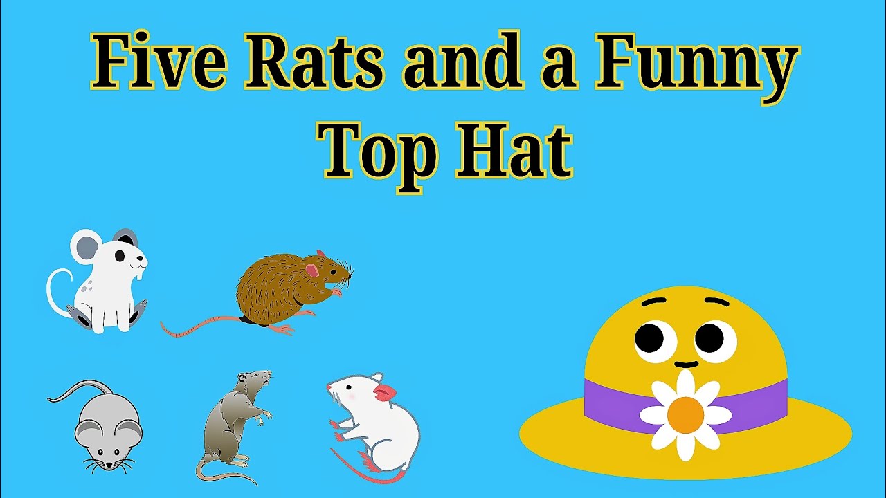 Short Funny Cartoon Story for Kids | Five Rats and a Funny Top Hat ...