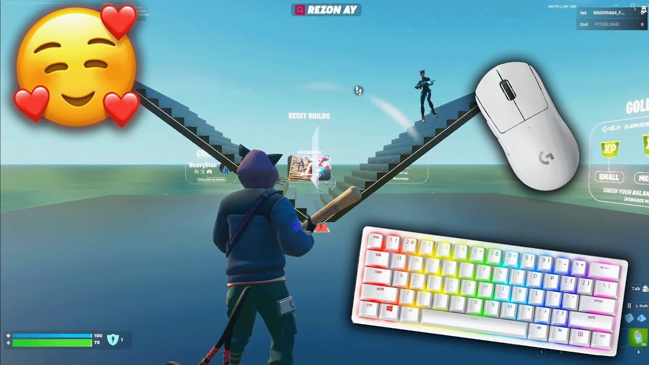 Chill ASMR🤩 1v1 Rezon Build Fight MAP🏆Satisfying Fortnite Keyboard ...