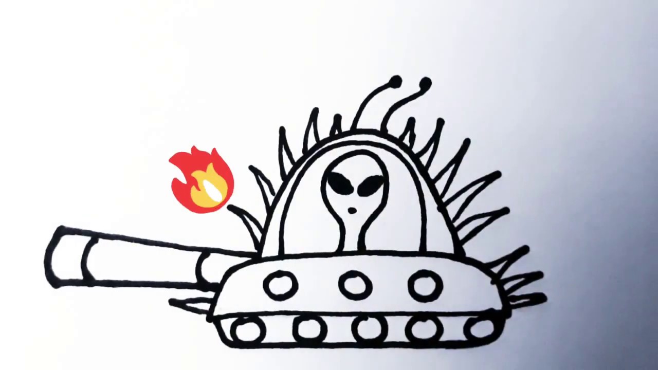 Drawing a tank, Alien tank .| วาดรูปรถถัง เอลี่ยน ง่ายๆ ,,, - YouTube
