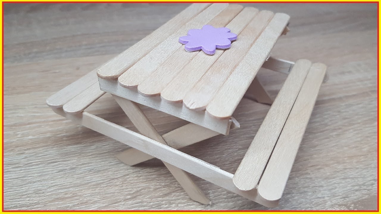 Amazing Ice Cream Stick Garden Table || Amazing Popsicle Sticks Craft ...
