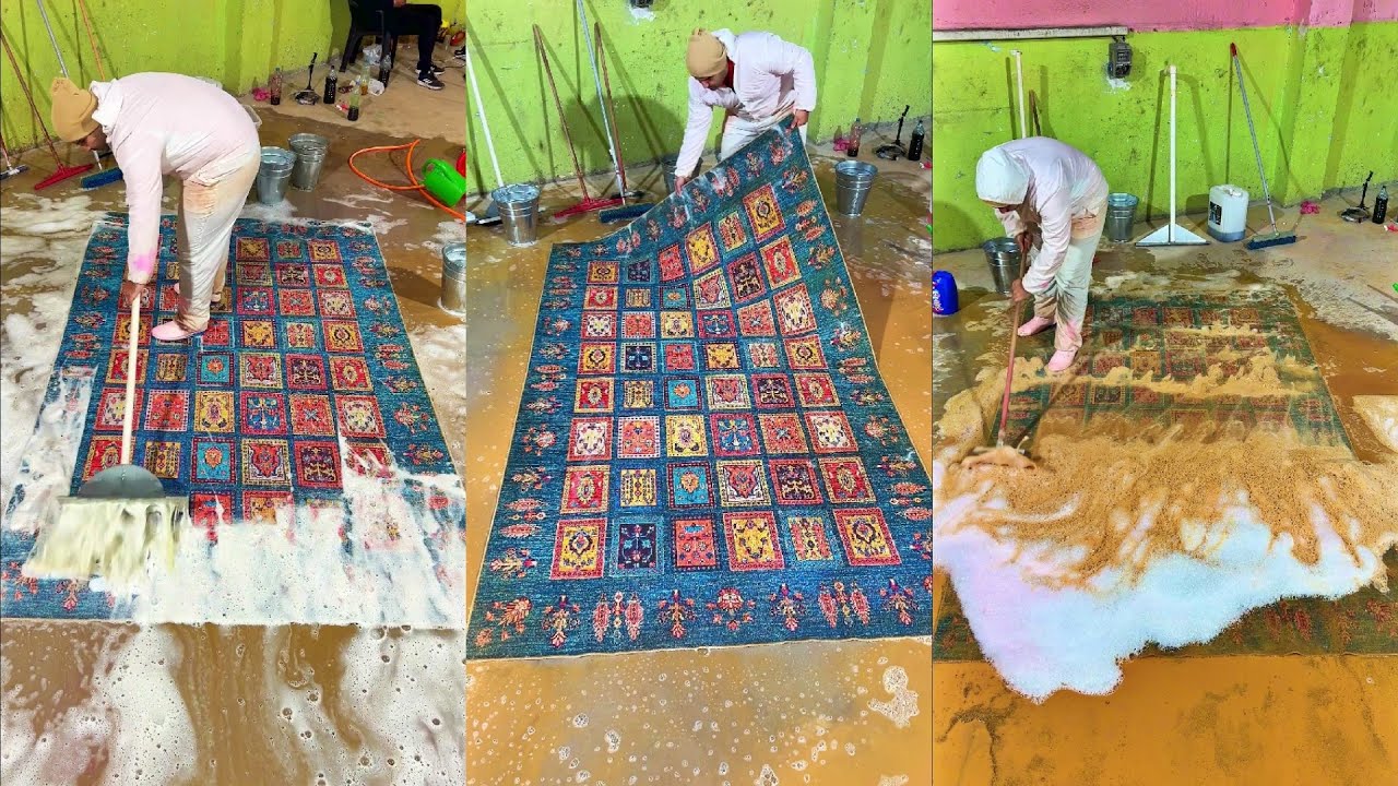 Cleaning a dirty carpet with unique techniques! Satisfactory Carpet ...