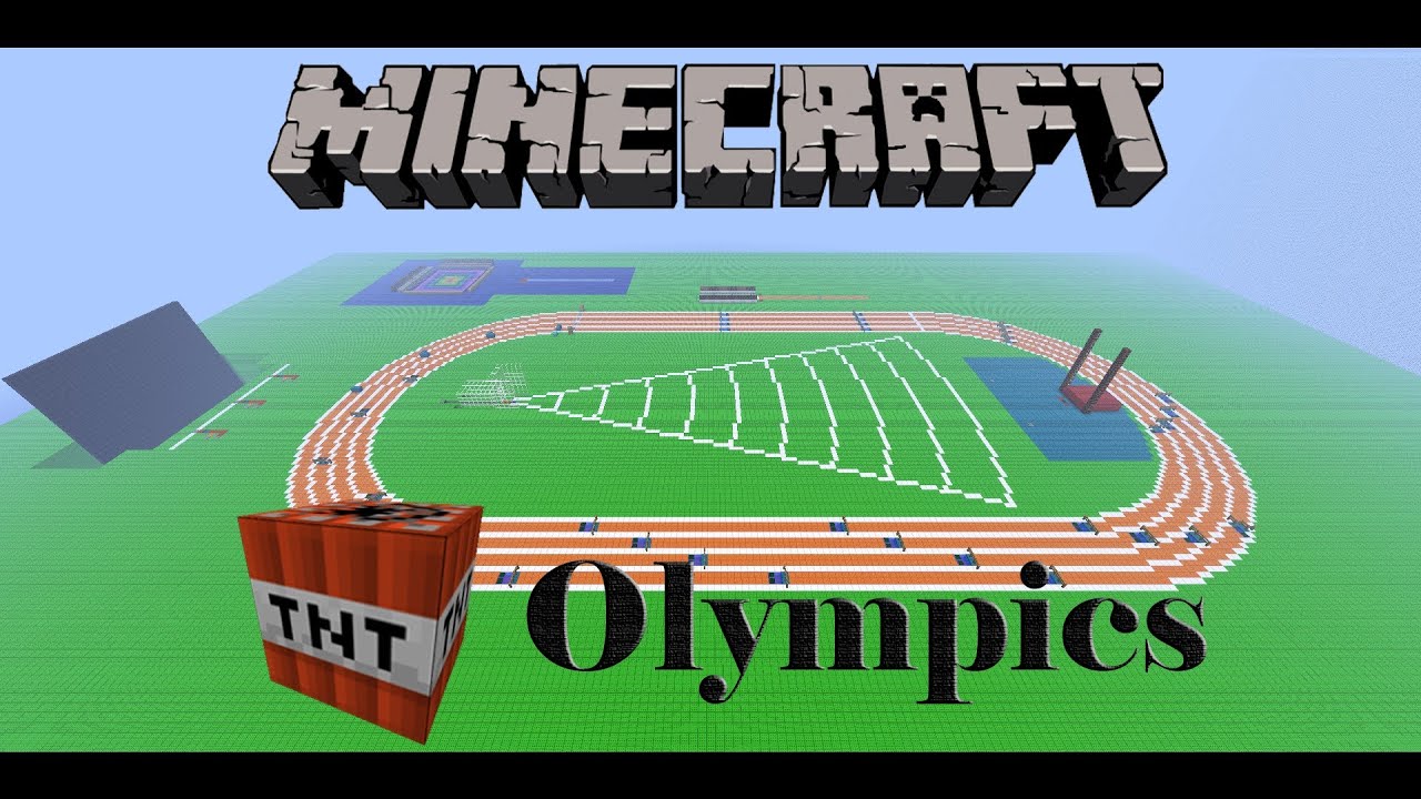 Minecraft TNT Olympics Episode 4: 400m Hurdles and Vault - YouTube
