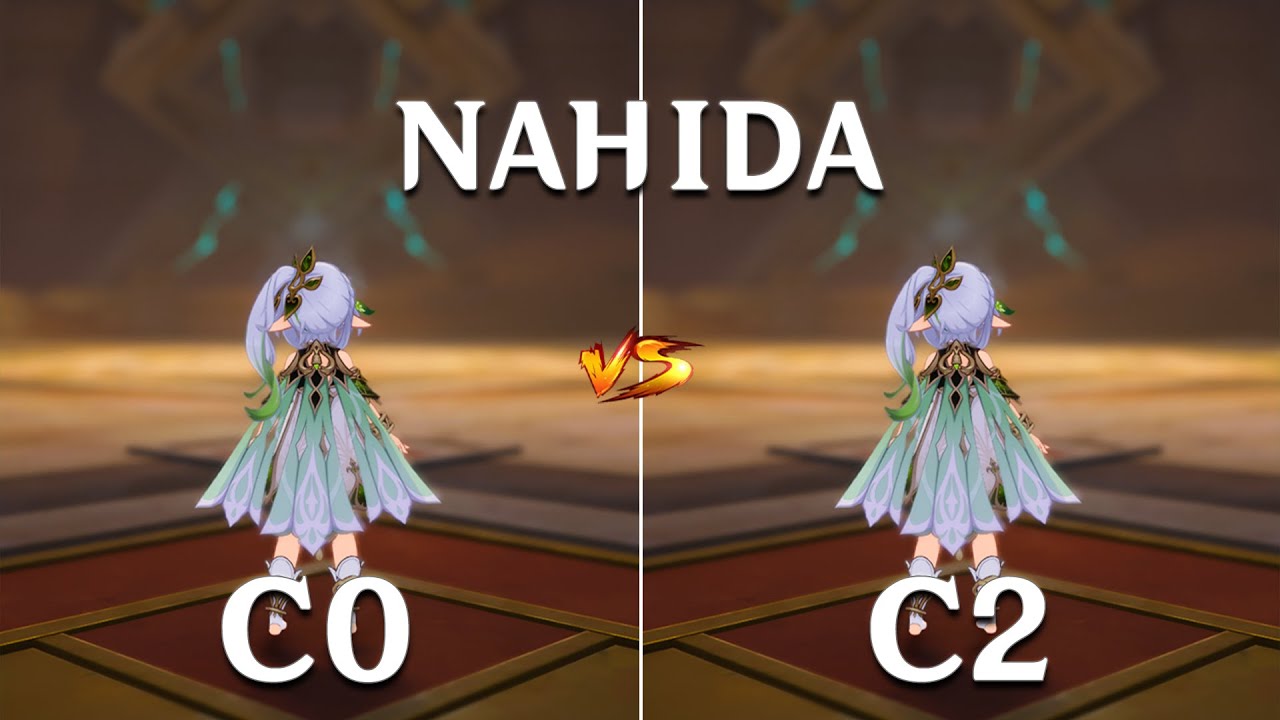 C0 Nahida vs C2 Nahida !! is it worth ?? DMG comparison!! (Genshin ...