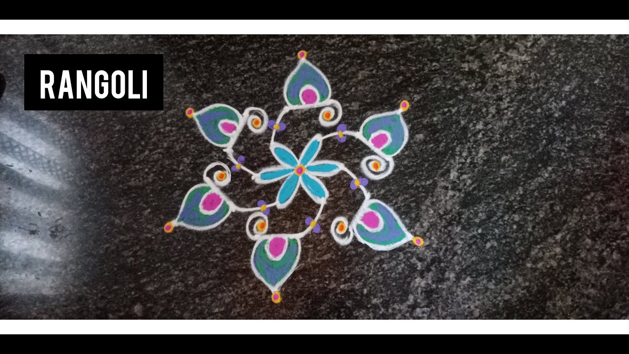 5*3 dot simple rangoli 🍂 easy rangoli design free hand rangoli 🌼 ...