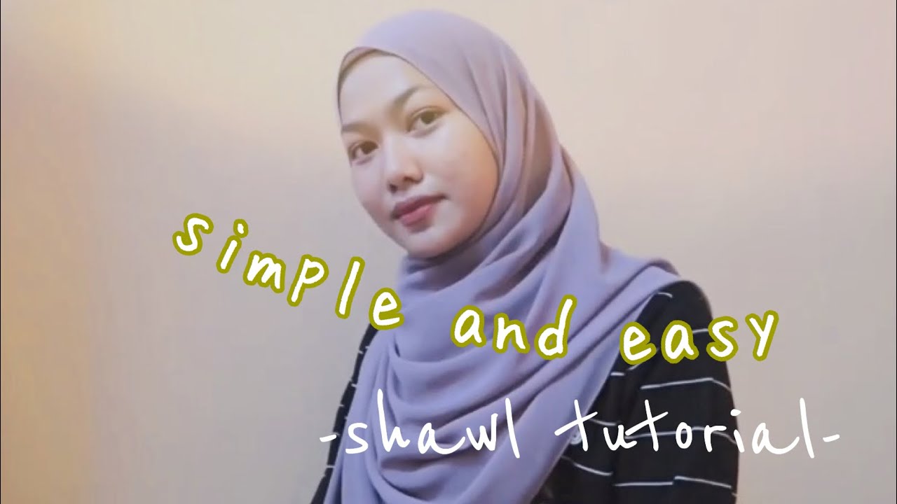 shawl tutorial ikat belakang [ LABUH BAHAGIAN DEPAN] - YouTube