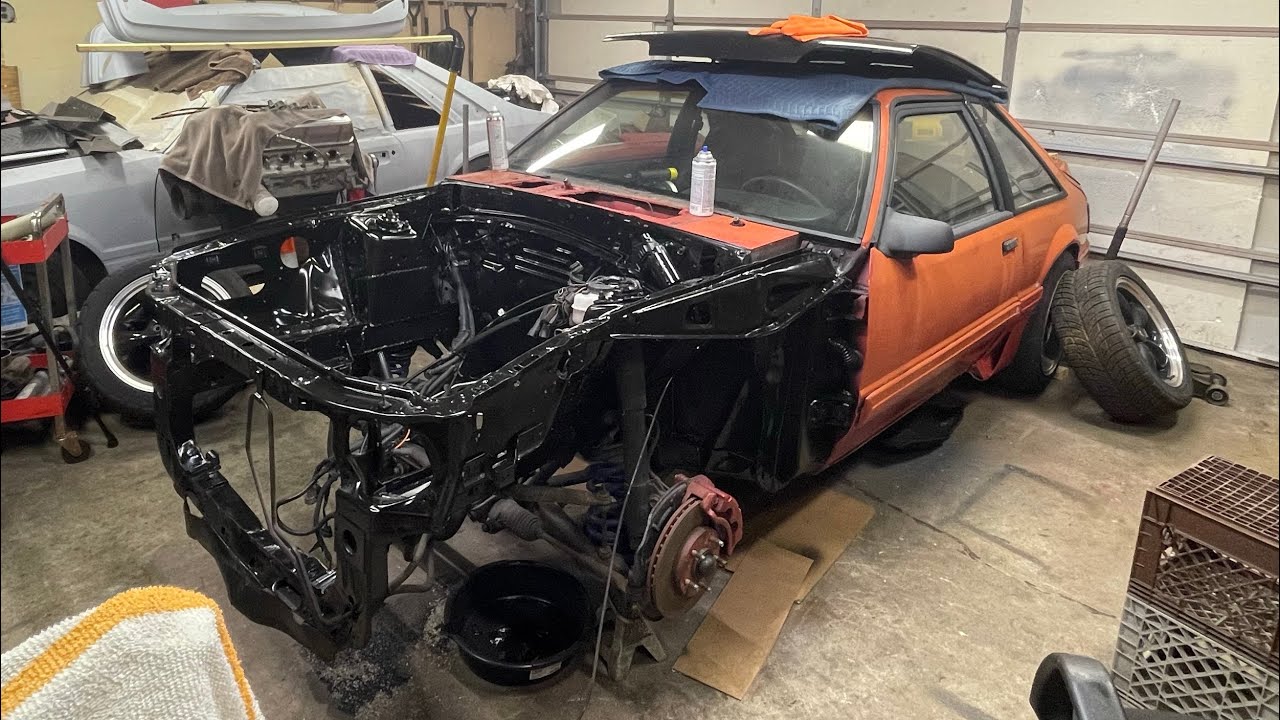 Front suspension goes back in project “Fanged” my ‘89 Mustang GT. How ...