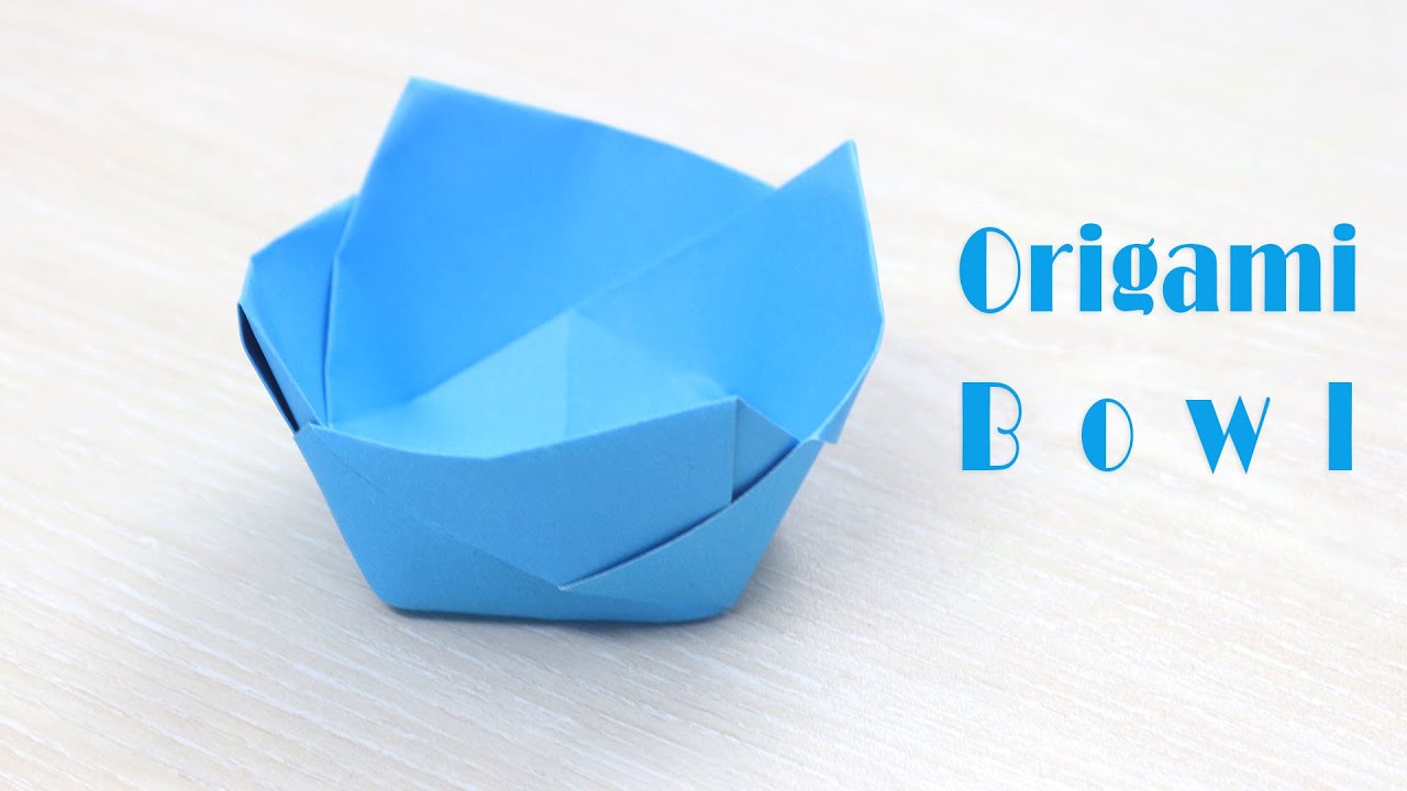 How to Make an Easy Origami Bowl - DIY Paper Bowl Tutorial - YouTube