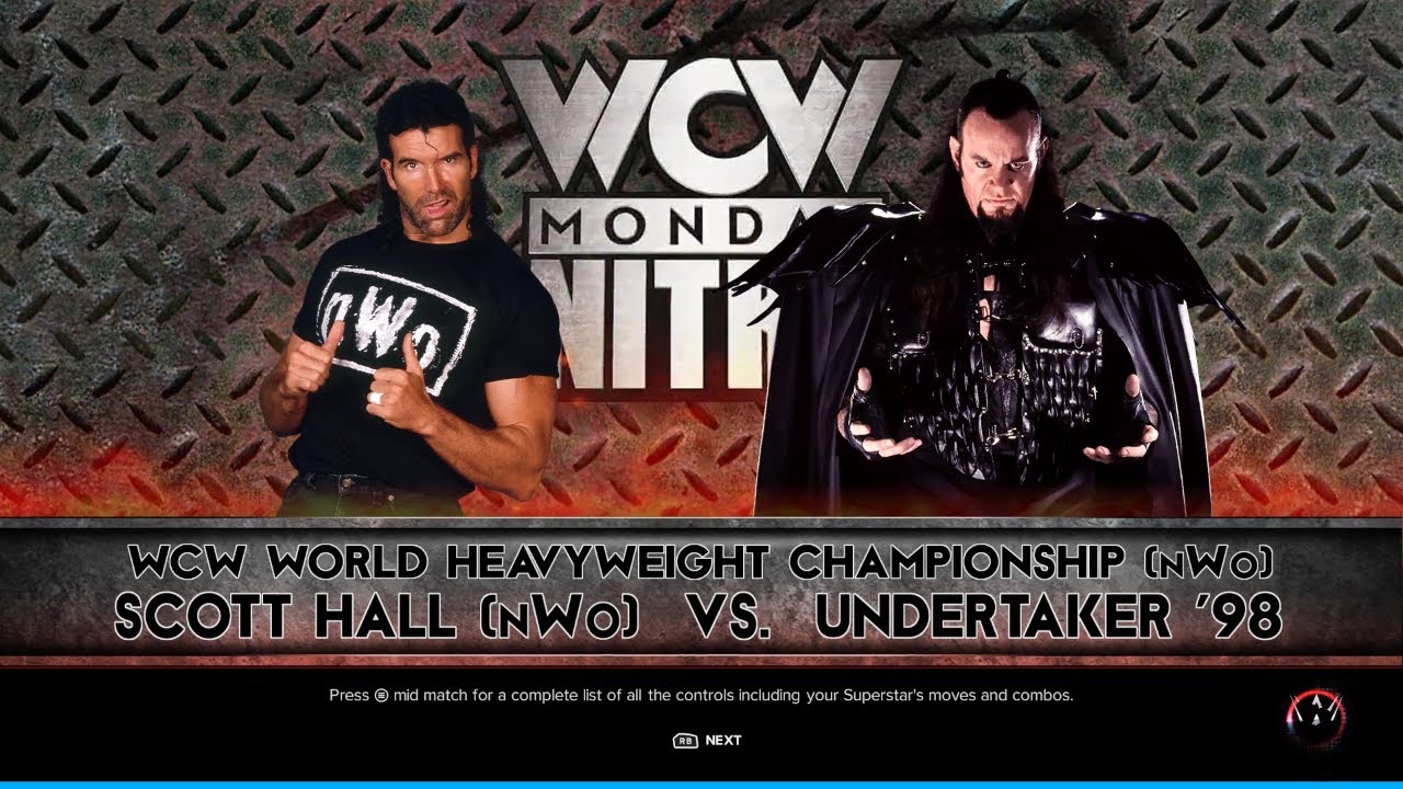 Scott Hall VS Undertaker 1998 WCW World Heavy Weight Championship ...