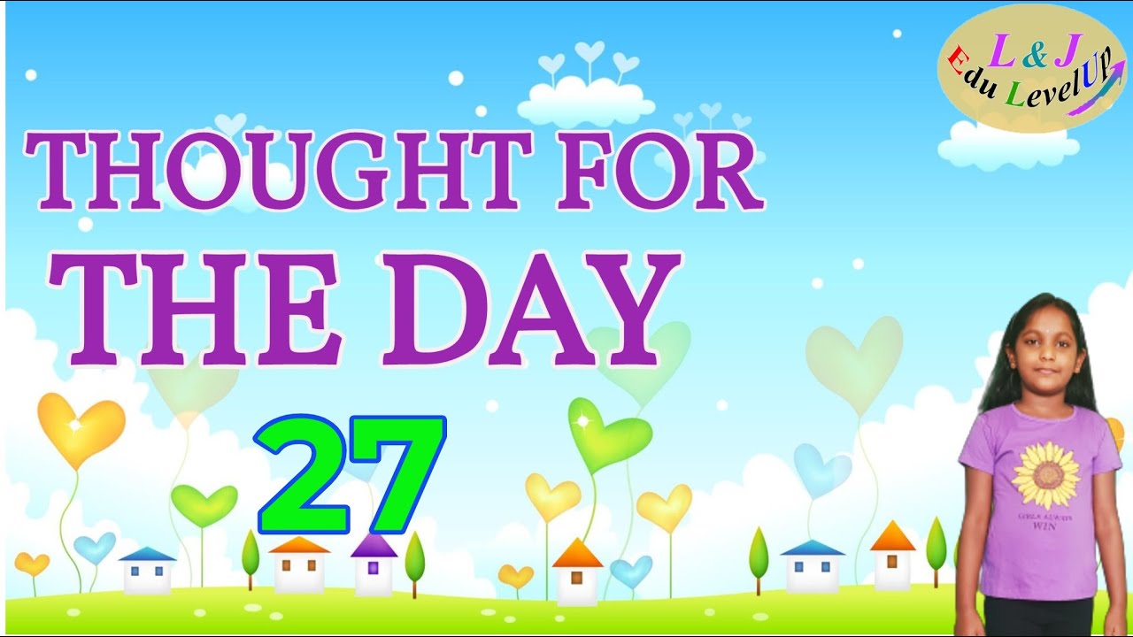 Simple and Easy Thought of The Day – 27 | Good Thoughts in English with ...