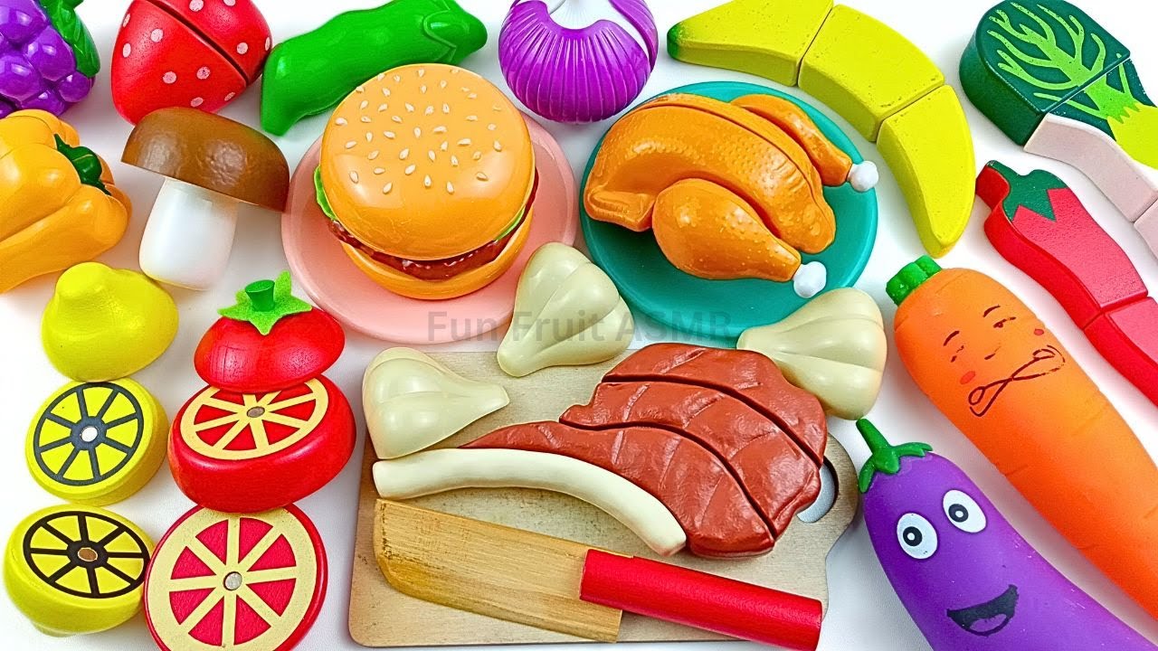 Oddly Satisfying Video | Cutting Wooden Tomato, Fruits and Vegetables ...