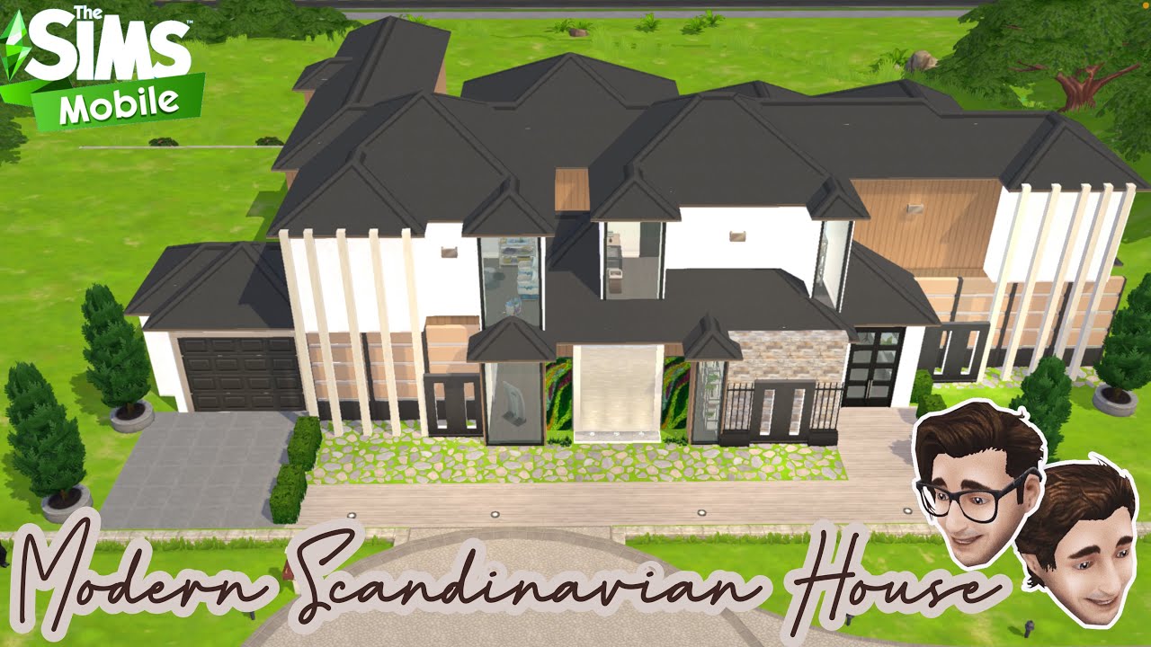 THE SIMS MOBILE • HOUSE BUILD • MODERN SCANDINAVIAN HOUSE • COLLAB WITH ...