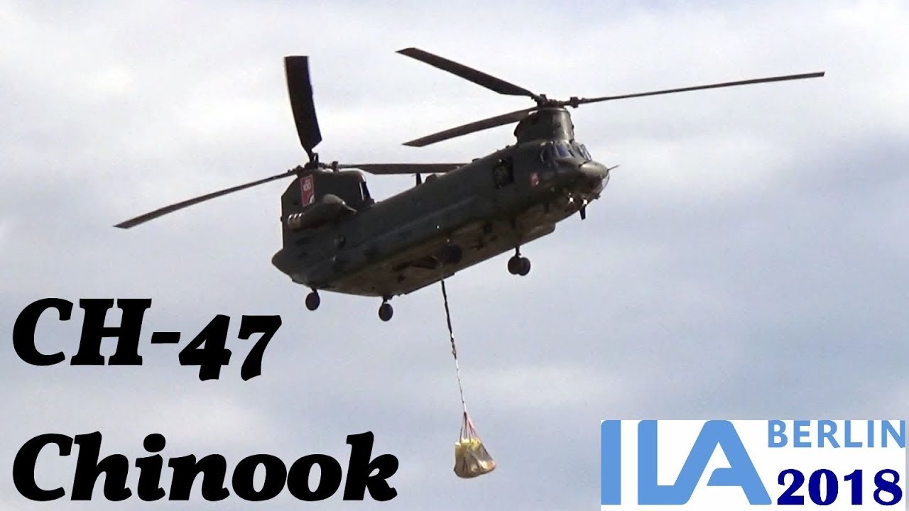 CH-47 CHINOOK Display at ILA 2018 in Berlin - YouTube