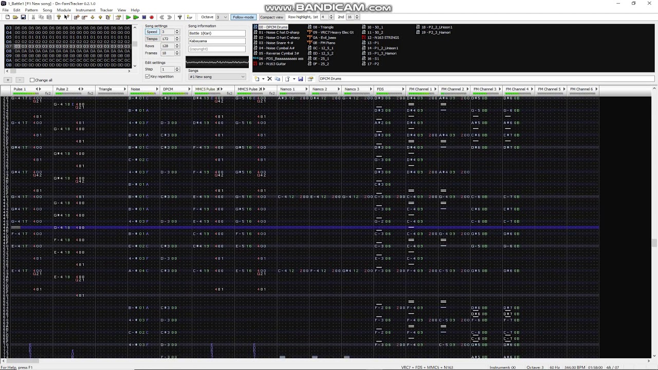 【2A03+VRC7+FDS+MMC5+N163】 Battle 1【Dn-FamiTracker Original Song】 - YouTube