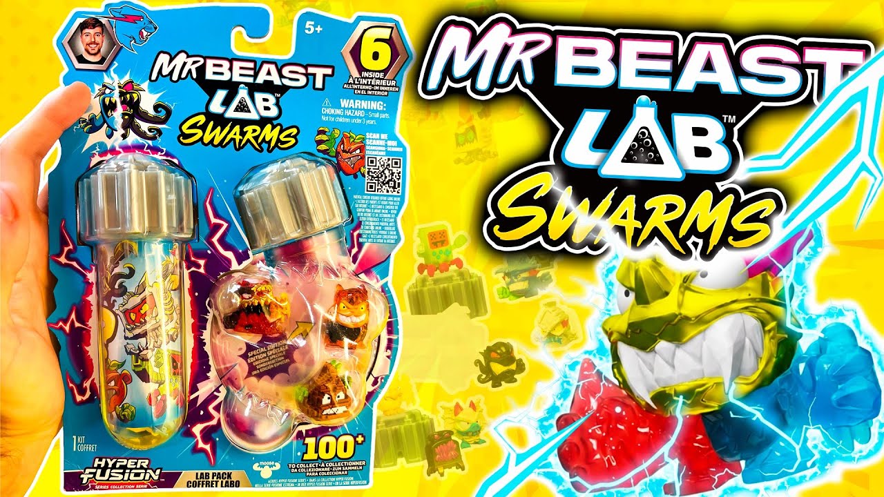 UNBOXING Mr Beast Lab Swarms LAB PACK de 6 Hyper Fusion Series - YouTube