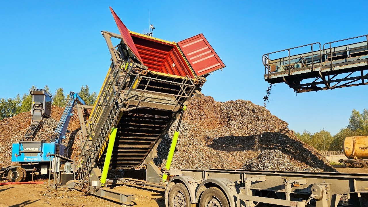 Container Tilter Machine for Vertical Bulk Material Loading and ...