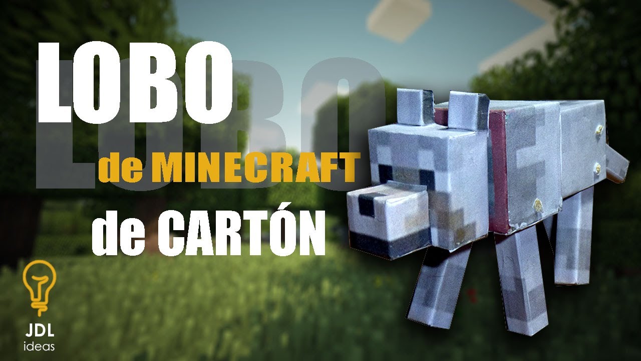 Como hacer un LOBO 🐺 de cartón (REMAKE)♻️ - MINECRAFT - YouTube