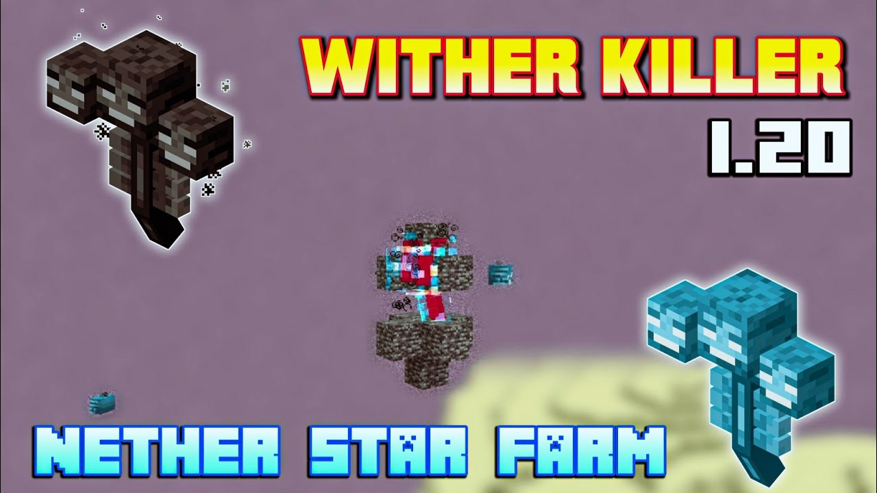 Easiest WITHER KILLER In Minecraft Pe/Bedrock 1.20 | Wither/Nether Star ...