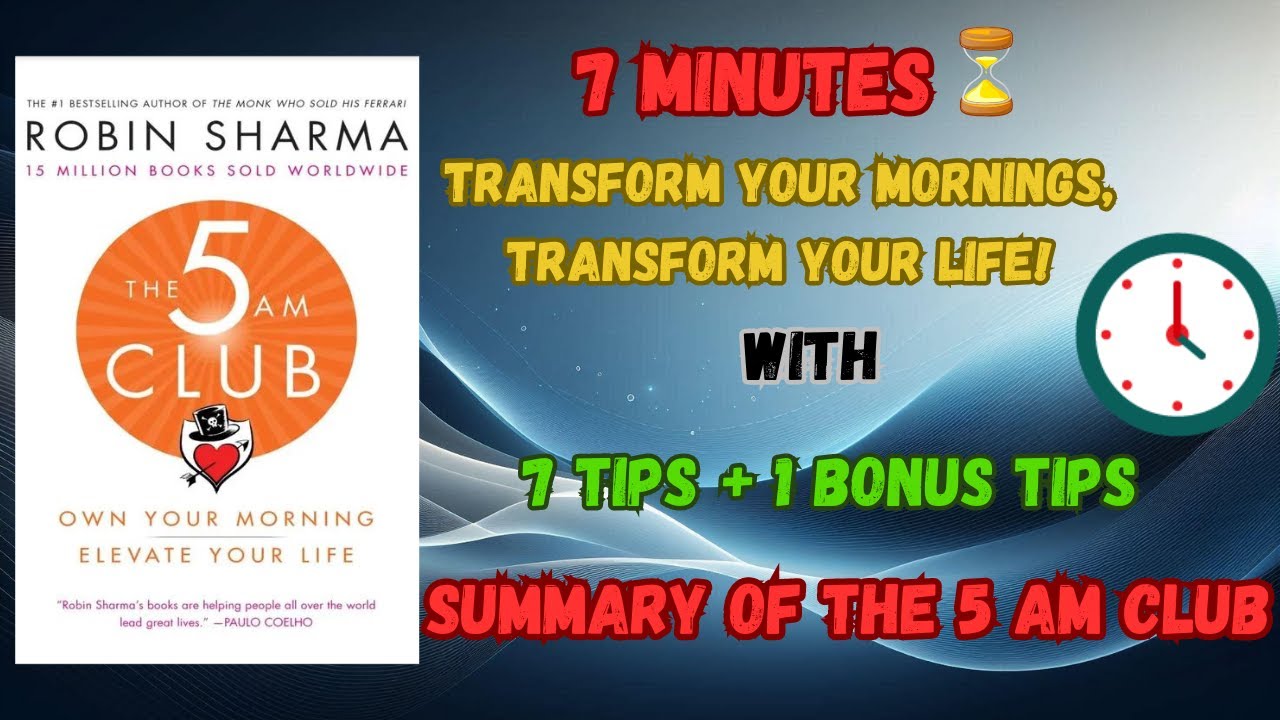 Unlock Your Potential: The 5 AM Club By Robin Sharma | Summary in 7 ...