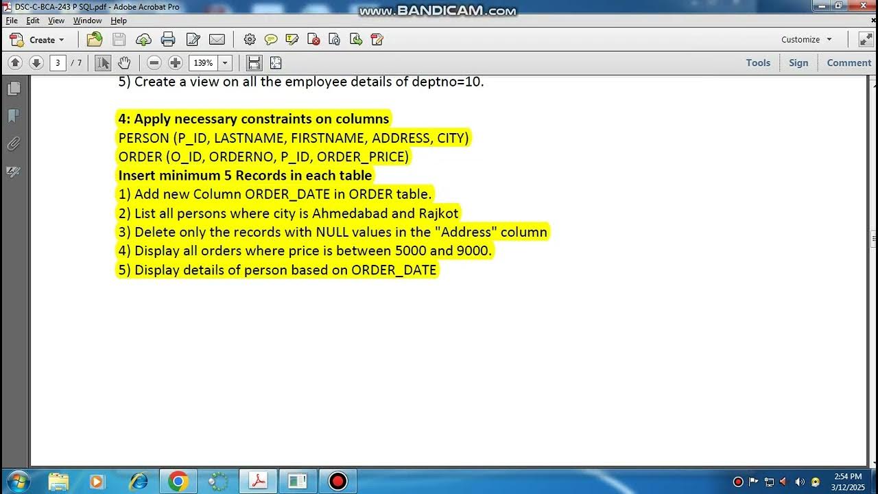 Example 3: NEP-2020 in Oracle | By Sejal Shah - YouTube