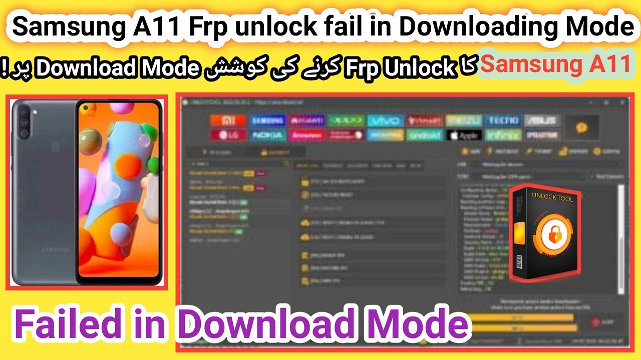 Samsung Erase FRP Direct From Download Mode | 4th try on Samsung A11 ...
